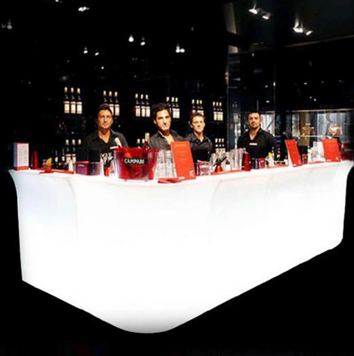 RGB Color Changing Corner LED Bar Counter Small Bar Table Events Party ...